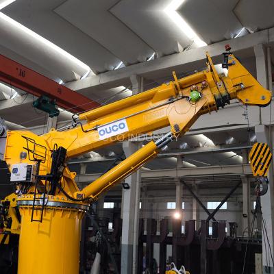 China Marine Deck Electric Hydraulic 8t 15m Telescopic Crane for sale