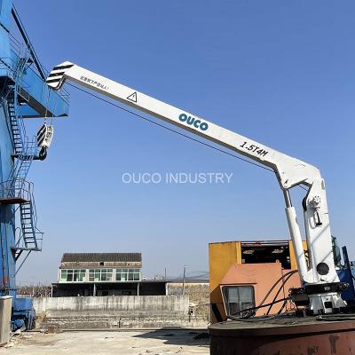 China 1.5T4M Small Ship Deck Cranes Lifting Hydraulic Boom Yacht for sale