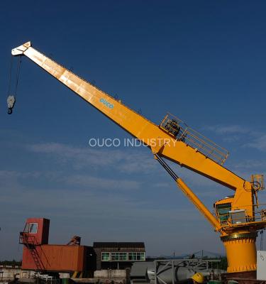 China 25t 20m Marine Cranes Fixed Jib Cargo knuckle boom offshore Lifting for sale