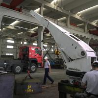 China Mini 1t 4m Telescopic Boom Marine Cranes Remote Control Yacht Duty High Efficiency for sale