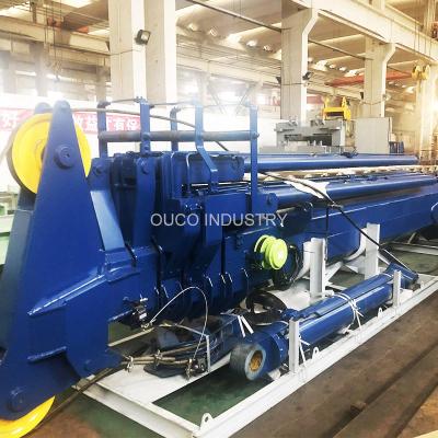 China 1t30m 0.85t31m Pedestal Telescopic Boom Crane Easy Operation Hydraulic Crane for sale