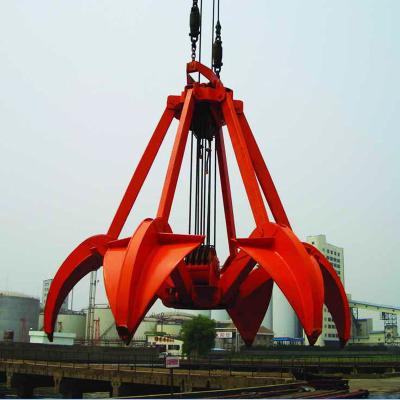 China Customized 6 Rope Steel Mechanical Grab Bucket Lifting Orange Peel for sale