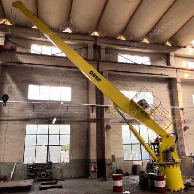 China 3t15m HydraulicStiff Boom Lifting Points Jib Marine/deck Crane for sale
