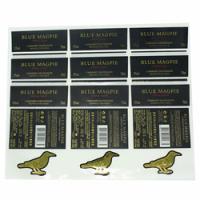 China Pattern Printing Wine Sticker Labels 0.13mm Self Adhesive Wine Bottle Labels for sale