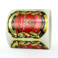 China Die Cut Wine Sticker Labels Waterproof 0.1mm-0.15mm Thickness for sale
