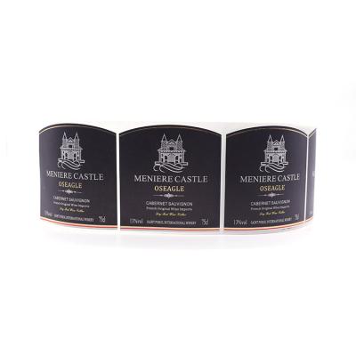 China Private Self Adhesive Wine Sticker Labels Custom For Bottles ISO 9001 for sale