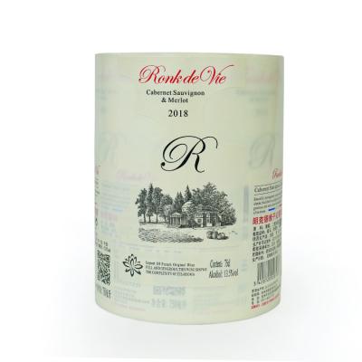 China Hot Glue Wine Bottle Sticker Labels Printed Custom Adhesive Labels Stickers OEM for sale