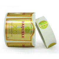 China Self Adhesive Gold Foil Wine Labels Waterproof Die Cut Custom Logo Label Stickers for sale