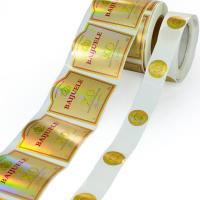 China Self Adhesive Gold Foil Wine Labels Waterproof Die Cut Custom Logo Label Stickers for sale