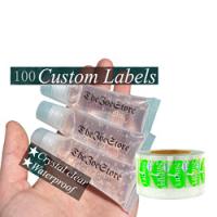 China Clear / Green Custom Cosmetic Labels Air Proof PET Material for sale