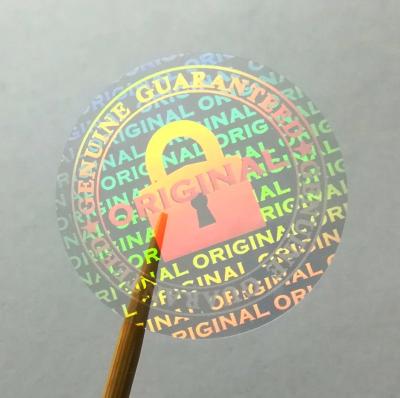 China Anti Counterfeit Custom Holographic Vinyl Stickers CMYK Color / Pantone Color for sale