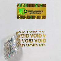China Adhesive Smooth Custom Hologram Stickers Tamper Proof Security Seal Label for sale