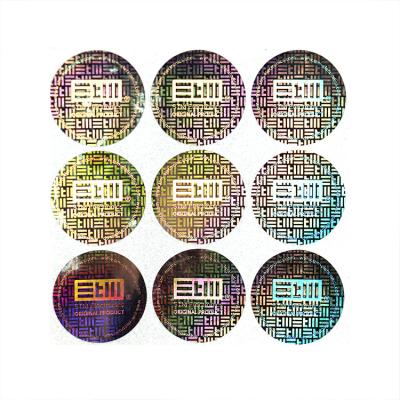 China Round 3D Custom Hologram Stickers Security Self Adhesive for sale