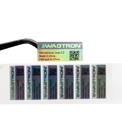 China Shape Custom Hologram Stickers Anti Theft Magnetic Security Labels Roll for sale