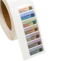 China Shape Custom Hologram Stickers Anti Theft Magnetic Security Labels Roll for sale