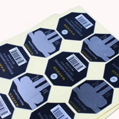 China Manufacturer Customized Electrical Warning Label Printing Pet pvc pp bopp Label Sticker Roll for sale