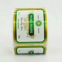 China Glossy Decorative Adhesive Labels Roll Wine Bottle Vinyl Stickers for sale