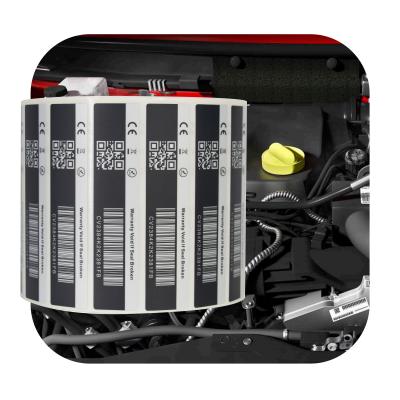 China High Quality  Printing Automotive Battery Sticker Custom Car  Label Maker Automotive Battery Specification Custom Car St for sale