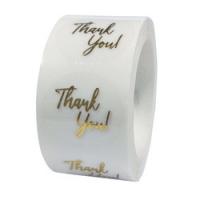 China 2 Inch Round Stickers Custom Design Transparent Thank You Stickers for sale