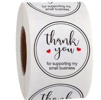 China PET Business Round Sticker Labels Transparent Personalised Gold Foil Stickers for sale
