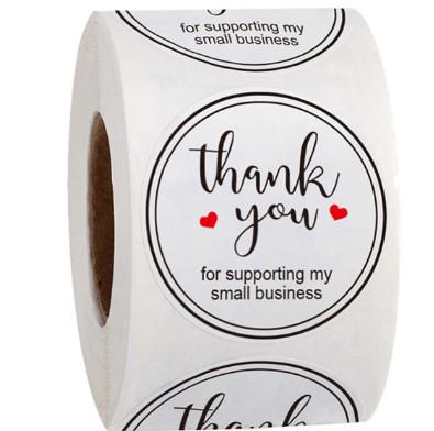 China PET Business Round Sticker Labels Transparent Personalised Gold Foil Stickers for sale