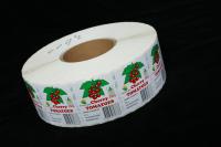 China Gold Foil Custom Stickers Fruit Packaging Custom Printed Label Rolls for sale