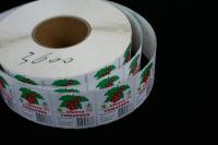 China Gold Foil Custom Stickers Fruit Packaging Custom Printed Label Rolls for sale