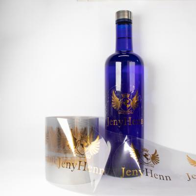 China Waterproof Wine Sticker Labels Transparent Gold Foil Personalized Round Stickers for sale