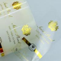 China Waterproof Wine Sticker Labels Transparent Gold Foil Personalized Round Stickers for sale