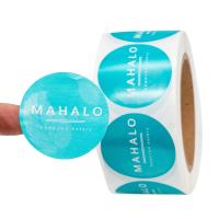 China Vinyl Transparent Round Sticker Labels Waterproof Custom Industrial Stickers for sale