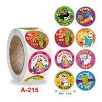 China Adhesive Round Sticker Labels Waterproof Custom Animal Stickers for sale