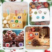 China Scratch Off CMYK Round Sticker Labels Merry Christmas And Happy New Year Stickers for sale
