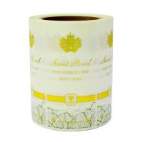 China Gold Foil Hot Stamp Label Printing Self Adhesive Transparent Packaging Label Stickers for sale