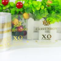 China Self Adhesive Transparent Clear Labels Gold Foil Logo Stickers Label for sale