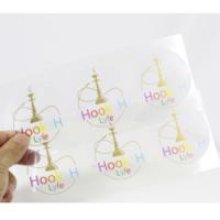 China Printing Transparent Clear Labels Waterproof Round Plastic Vinyl Stickers for sale
