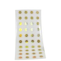 China Gold Foil Transparent Clear Labels Roll Personalized Waterproof for sale