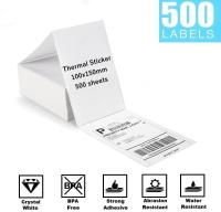 China White Direct Thermal Shipping Labels A6 Waybill 4x6 Fanfold Thermal Labels for sale
