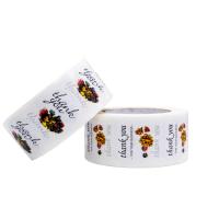China OEM Thank You Vinyl Stickers Adhesive Round Labels Full Color for sale