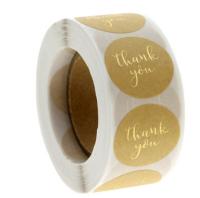 China Floral Thank You Sticker Labels Roll Waterproof CMYK / Pantone Color for sale