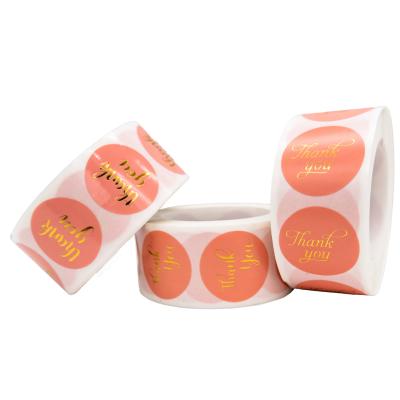 China Baby Pink Thank You Sticker Label Personalized Doordash Stickers for sale