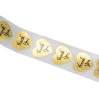 China Eco Friendly Thank You Sticker Labels Gold Foil Round Adhesive for sale