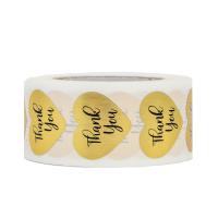 China Eco Friendly Thank You Sticker Labels Gold Foil Round Adhesive for sale