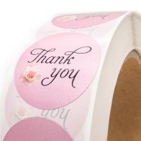China Etiquetas Thank You Sticker Labels Biodegradable Personalised Round Sticky Labels for sale