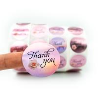 China Etiquetas Thank You Sticker Labels Biodegradable Personalised Round Sticky Labels for sale
