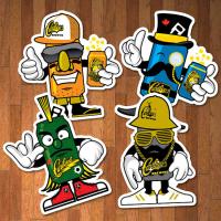 China Personal Cartoon Die Cut Sticker Labels Business Print Sheet Stickers for sale