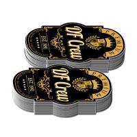 China Self Adhesive Custom Printed Gold Foil Stickers PVC Vinyl for sale