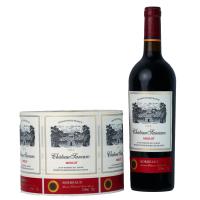 China Custom Glossy Rolled Wine Label Sticker Bottle Printing Self Adhesive for sale