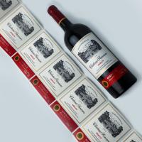 China Custom Glossy Rolled Wine Label Sticker Bottle Printing Self Adhesive for sale