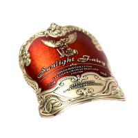 China Aluminum Foil Sticker Label For Wine Custom Adhesive Metal Embossed for sale