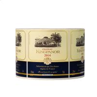 China Custom Gold Foil Wine Sticker Labels Luxury Printing Blue Black Red Bottle for sale